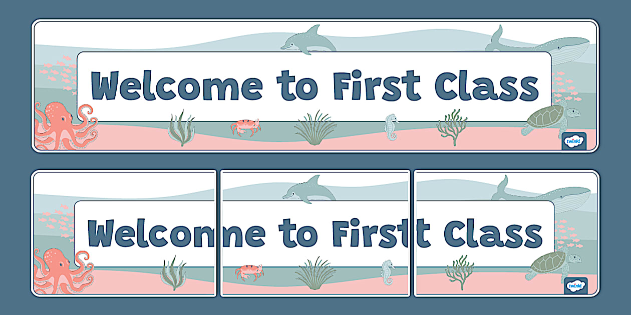Under the Sea-Themed Welcome to First Class Display Banner