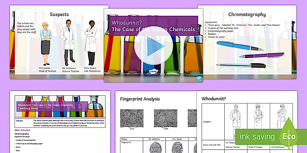 Whodunnit? Scientific Investigation Lesson Pack - Twinkl