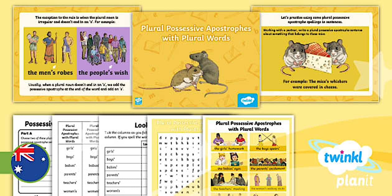 Year 5 Spelling: Plural Possessive Apostrophes With Plural Words