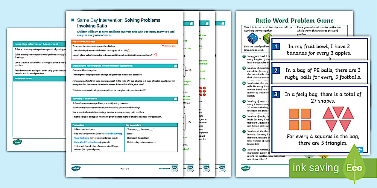 👉 Y6 Maths Intervention: Solving Problems Involving Ratio