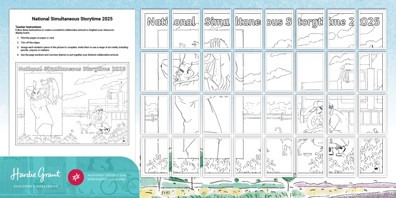 National Simultaneous Storytime 2025 Collaborative Colouring