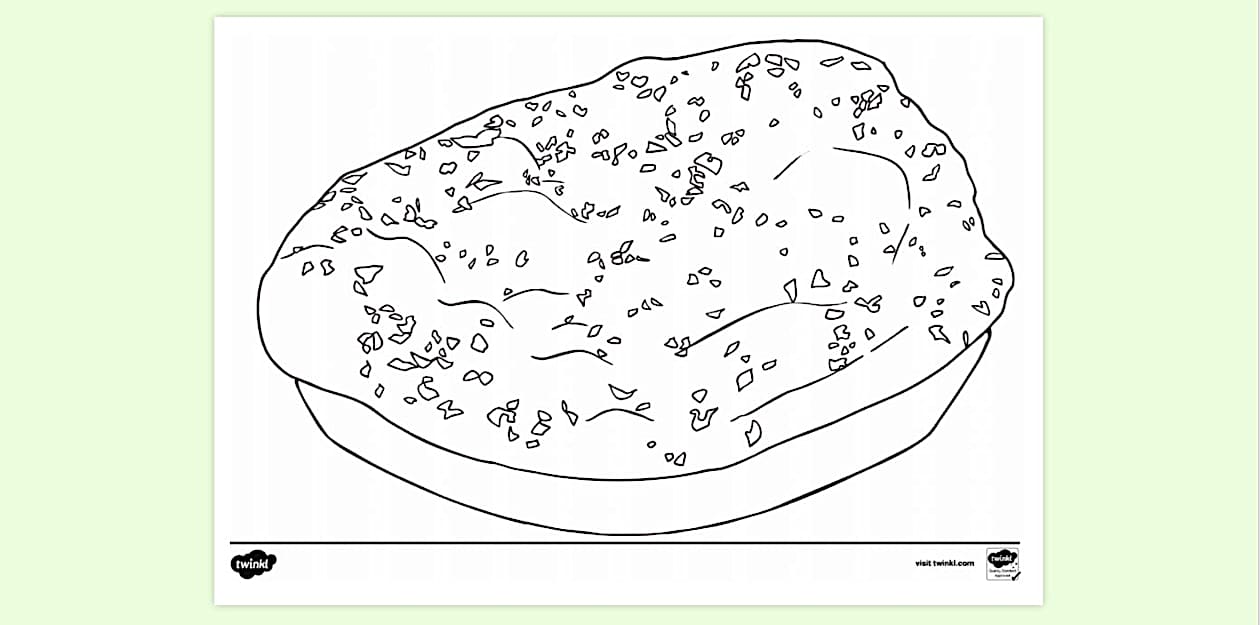 Garlic Naan Colouring Sheet | Colouring Sheets - Twinkl