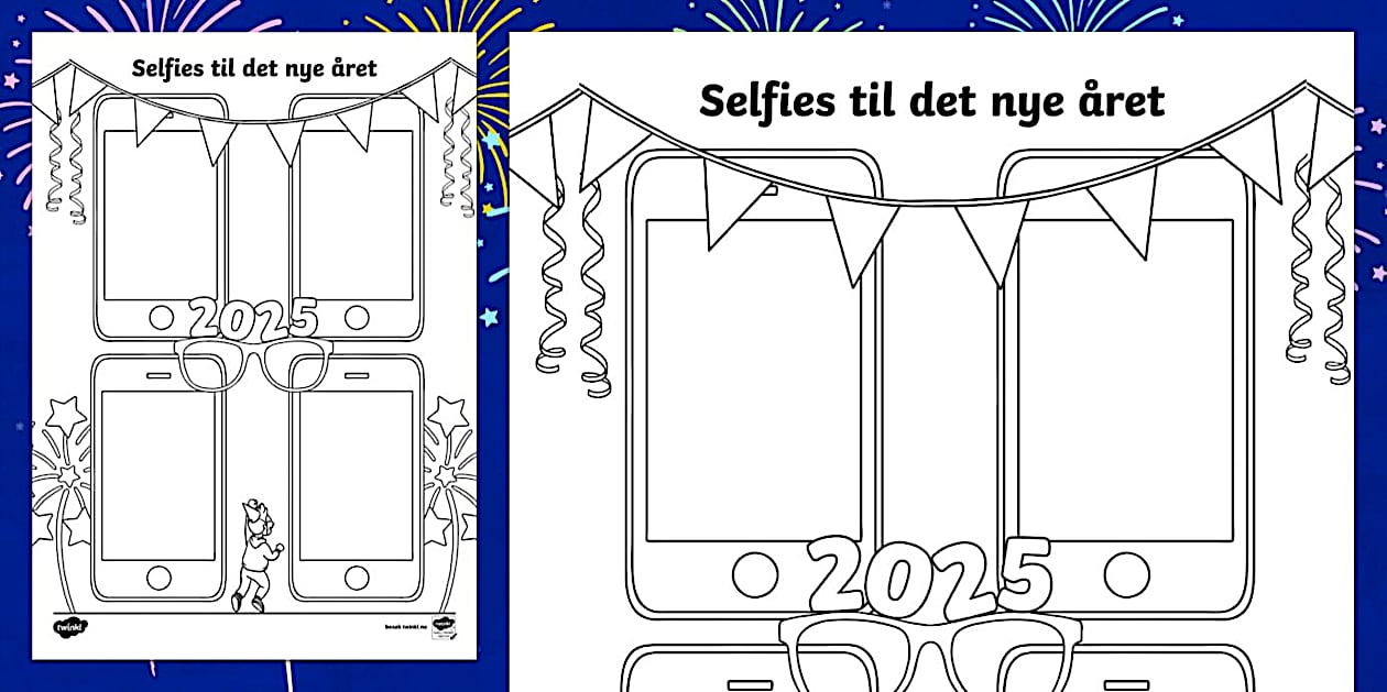 Kreative selfies til det nye året (Teacher-Made) - Twinkl