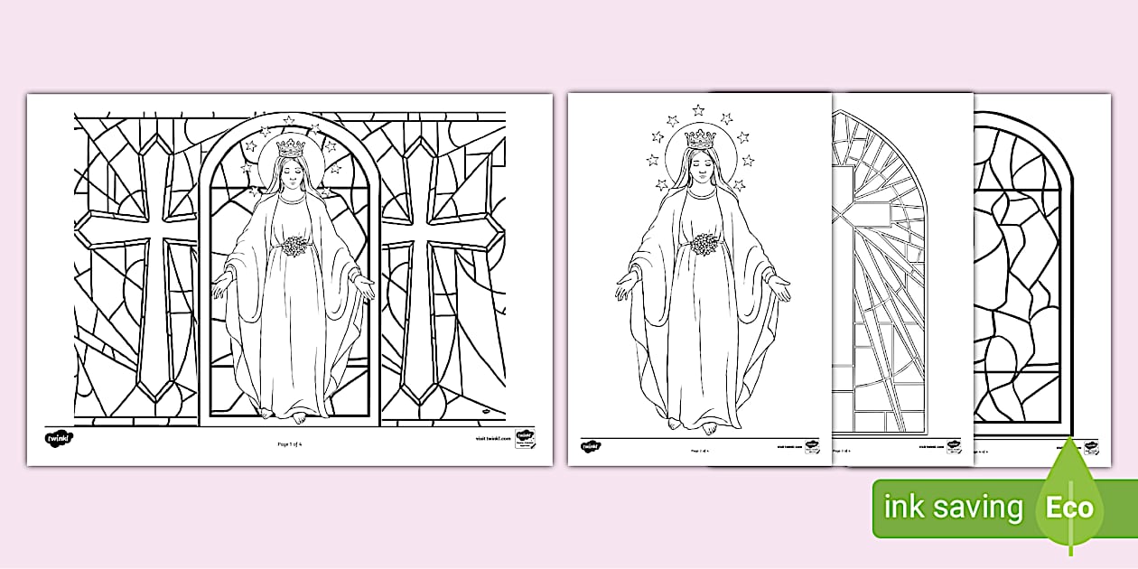 KS2 Nativity of the Blessed Virgin Mary Colouring - Twinkl