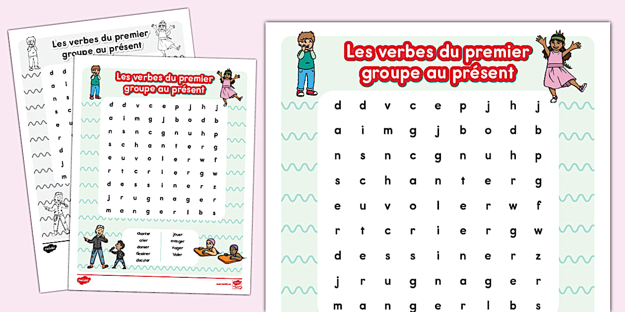 Mots mêlés : Les verbes du premier groupe au présent