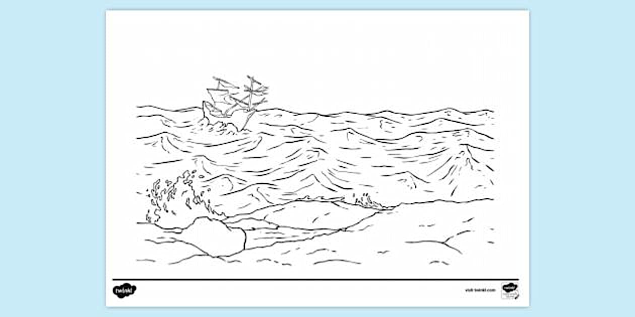 Printable Ocean Colouring Page | Colouring Sheets - Twinkl
