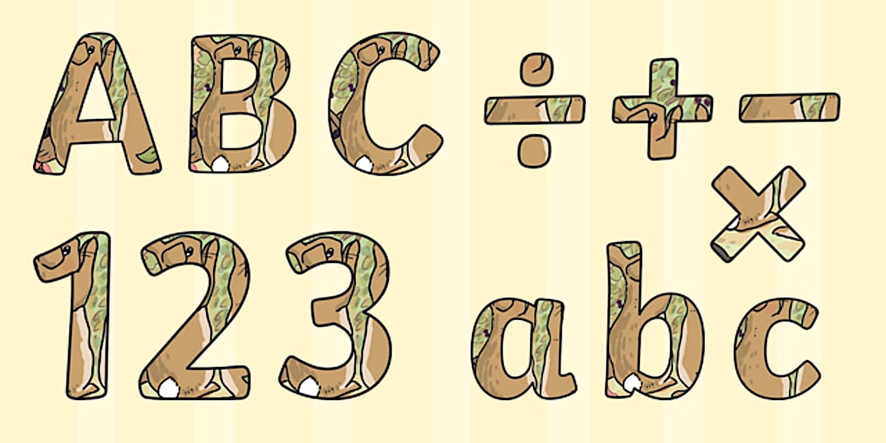 Editable The Tale of Peter Rabbit Themed A4 Display Lettering