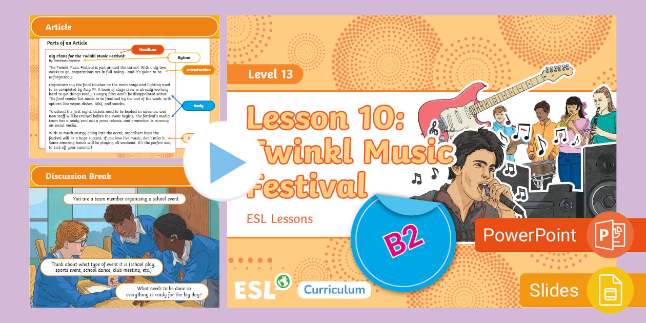 ESL Curriculum Level 13, Lesson 10