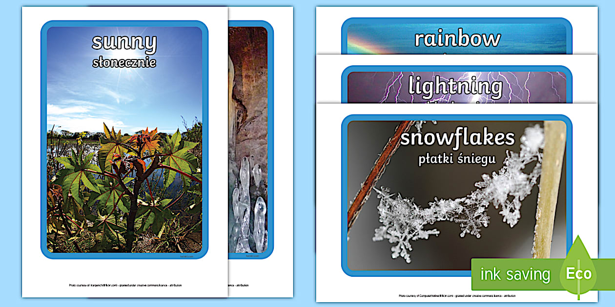 Weather Display Photos English/Polish - Twinkl