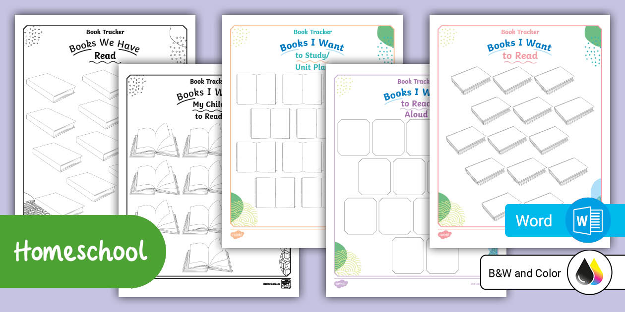 Homeschool Book Tracker Pages (teacher made) - Twinkl