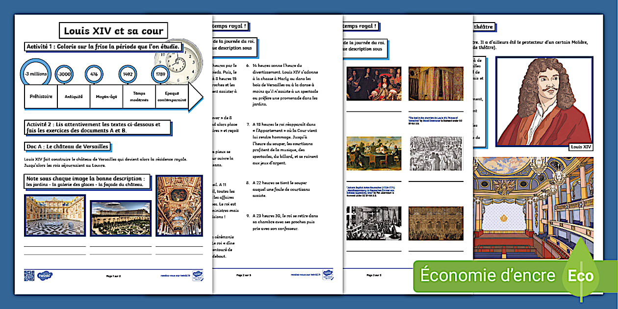 Louis XIV et sa cour (teacher made) - Twinkl