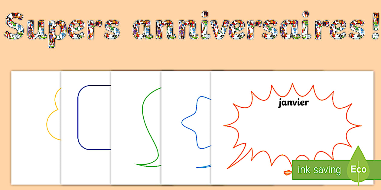 👉 Pack d'affichage : Anniversaire sur le thème des super-héros