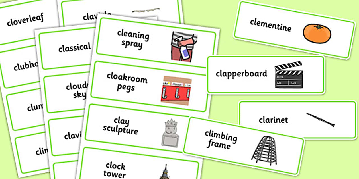 3-Syllable CL Word Cards - Teaching Resources (teacher made)