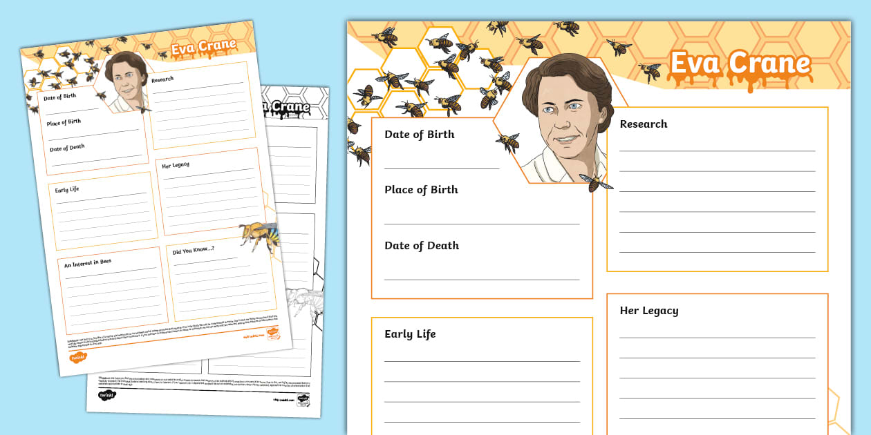Eva Crane Fact File Template - Twinkl Science (teacher made)