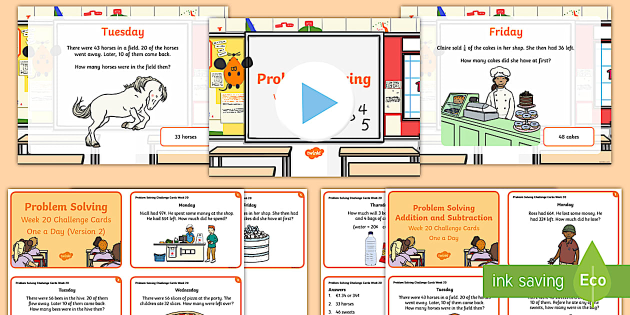 Week 20 - Problem Solving - One a day - Resource Pack