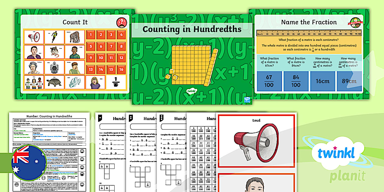 Year 4 Number: Hundredths Lesson 2 (teacher made) - Twinkl
