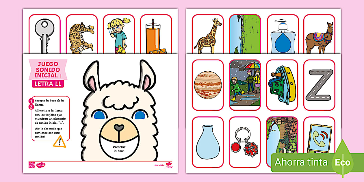 Juego: Sonido Inicial Letra LL (Hecho por educadores)