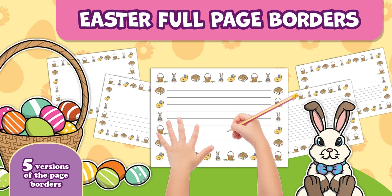 FREE Easter Printable Activities for Kids, Full Page Borders