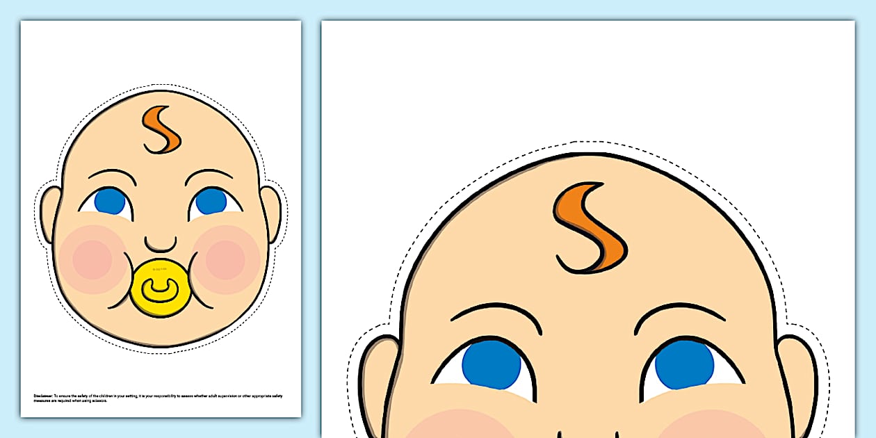 Baby Emoticon Cut-Out (teacher made) - Twinkl