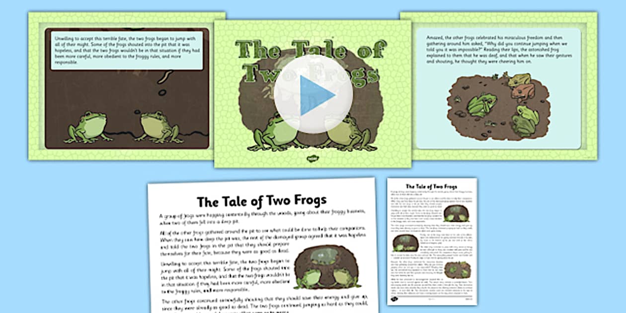 Tale of Two Frogs PowerPoint and Script - Twinkl