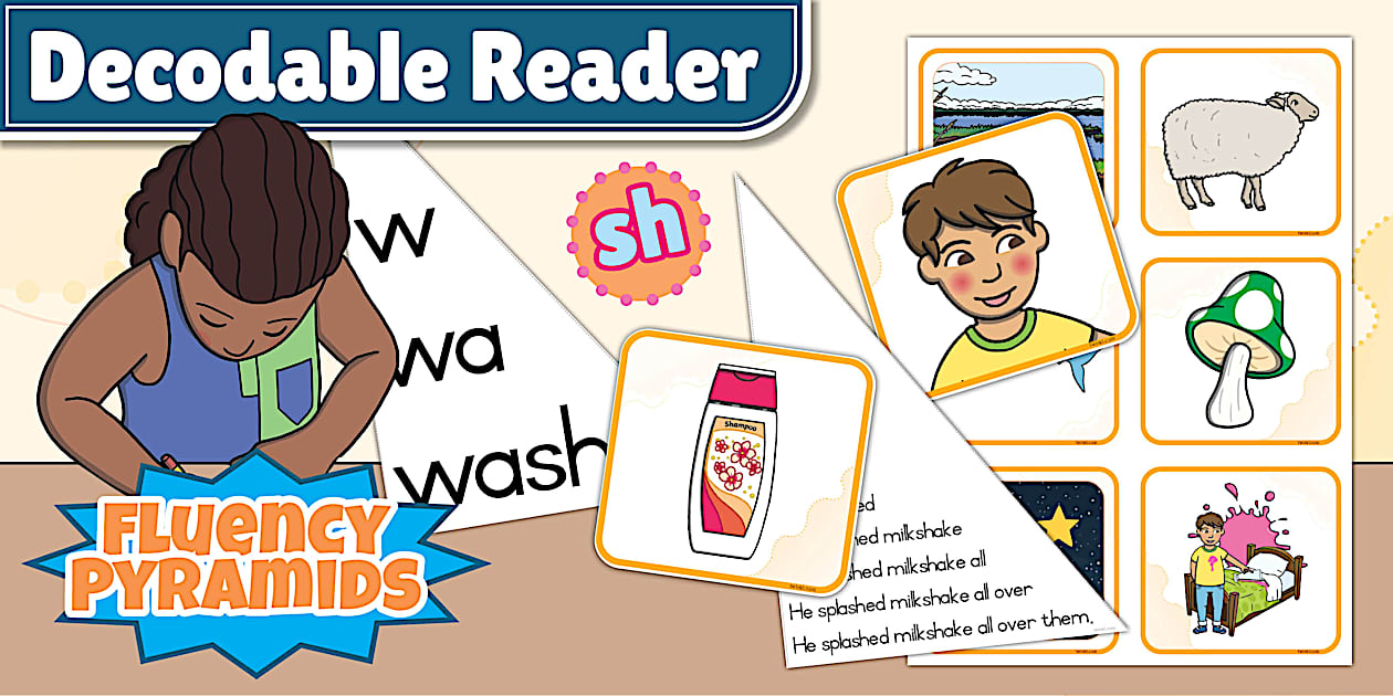 FP Phonics - sh Decodable Readers - Fluency Pyramids