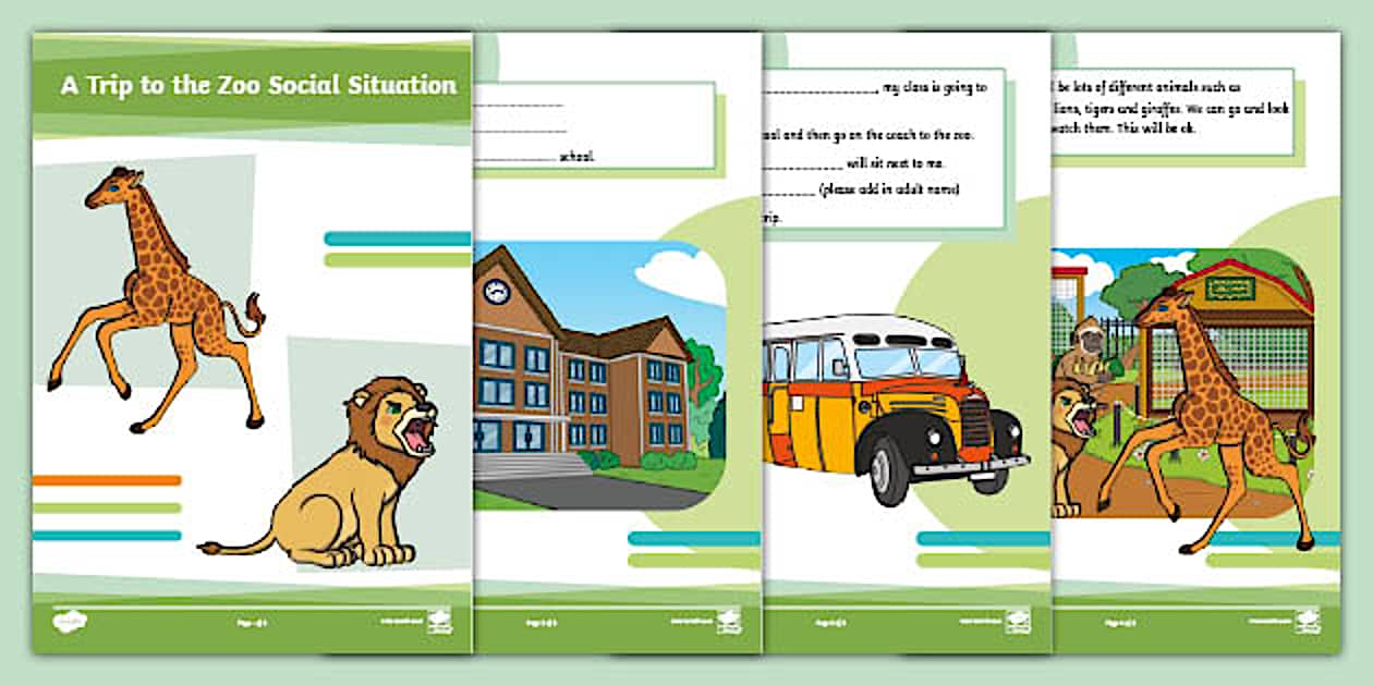 A Trip to the Zoo Social Situation (Teacher-Made) - Twinkl