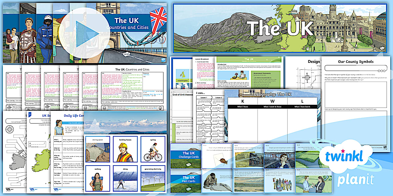 Year 3 UK Geography Unit - Unit Pack - KS2 (teacher made)