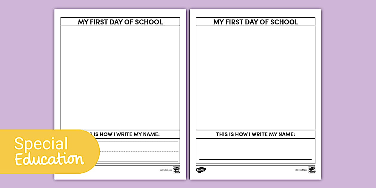 First Day of School Self-Portrait (teacher made) - Twinkl