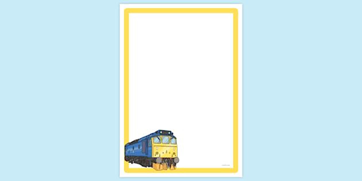 Simple Blank Diesel Locomotive Page Border | Twinkl - Twinkl