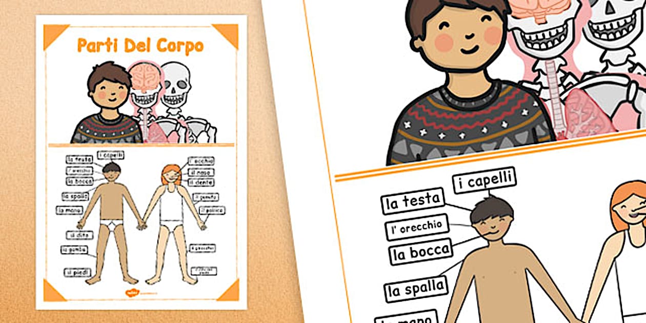 Parti Del Corpo Italian (teacher made) - Twinkl