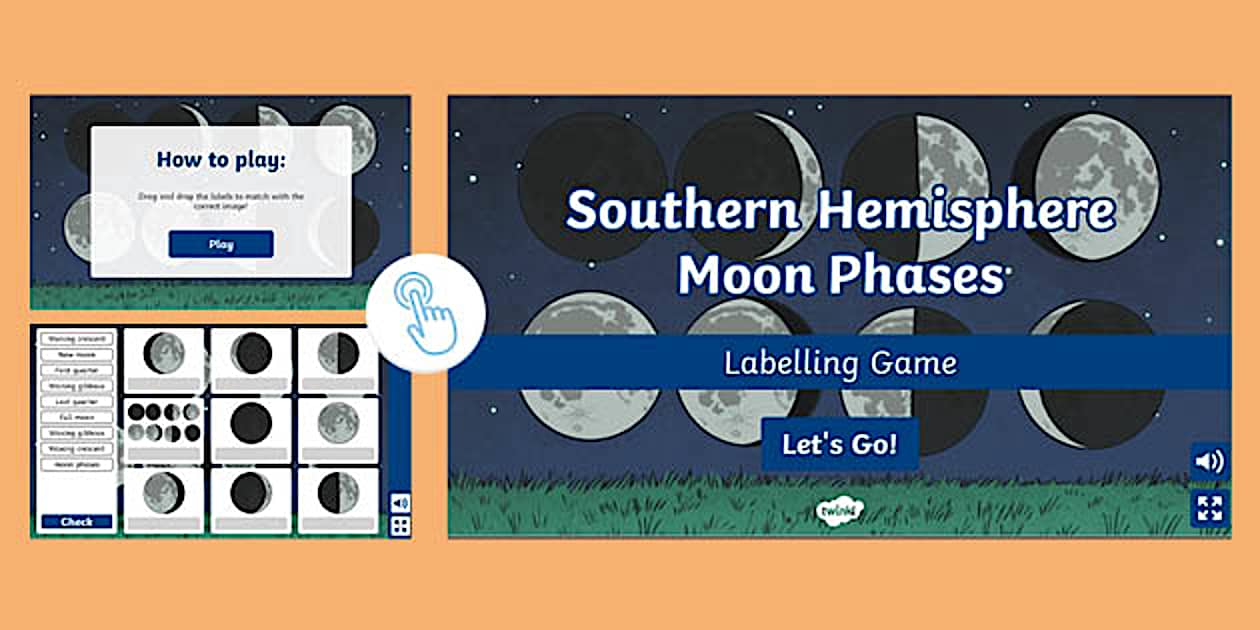 Southern Hemisphere Moon Phases Labelling (teacher made)