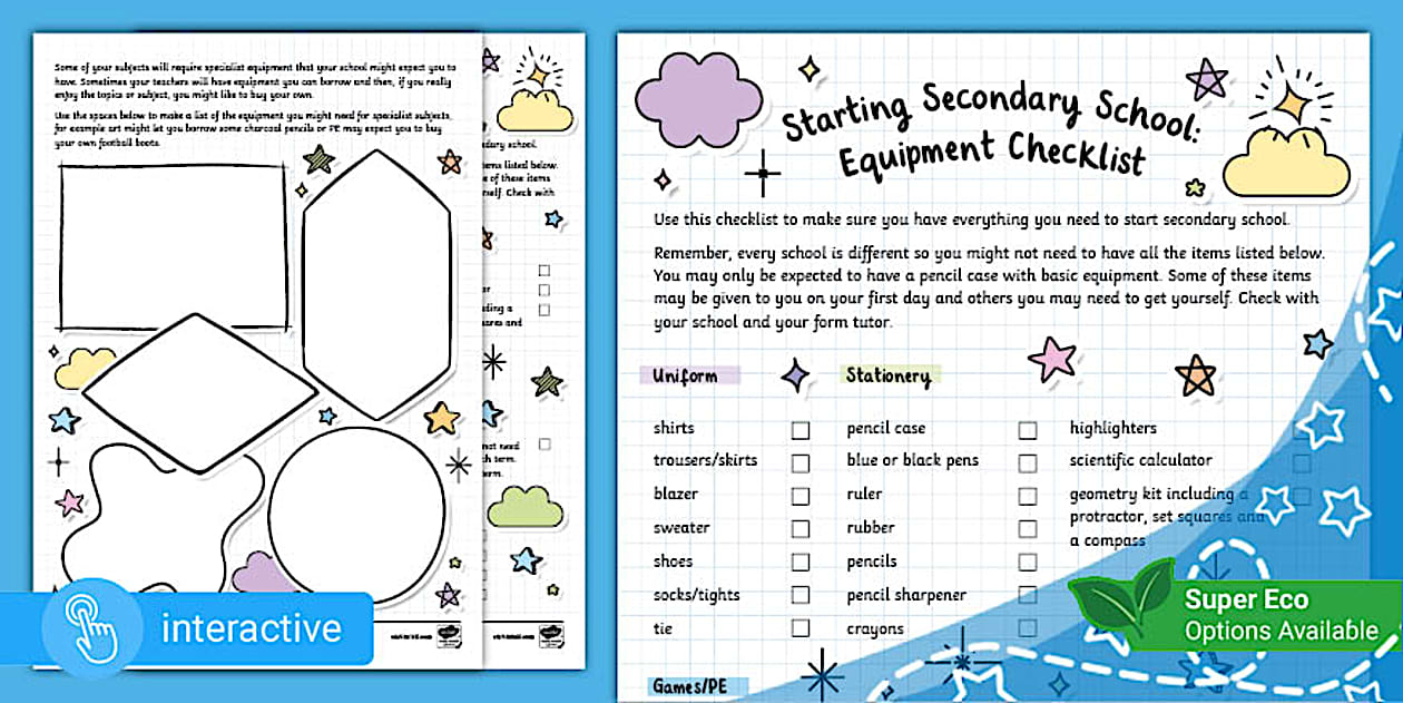 Download Your Free Secondary School Equipment List