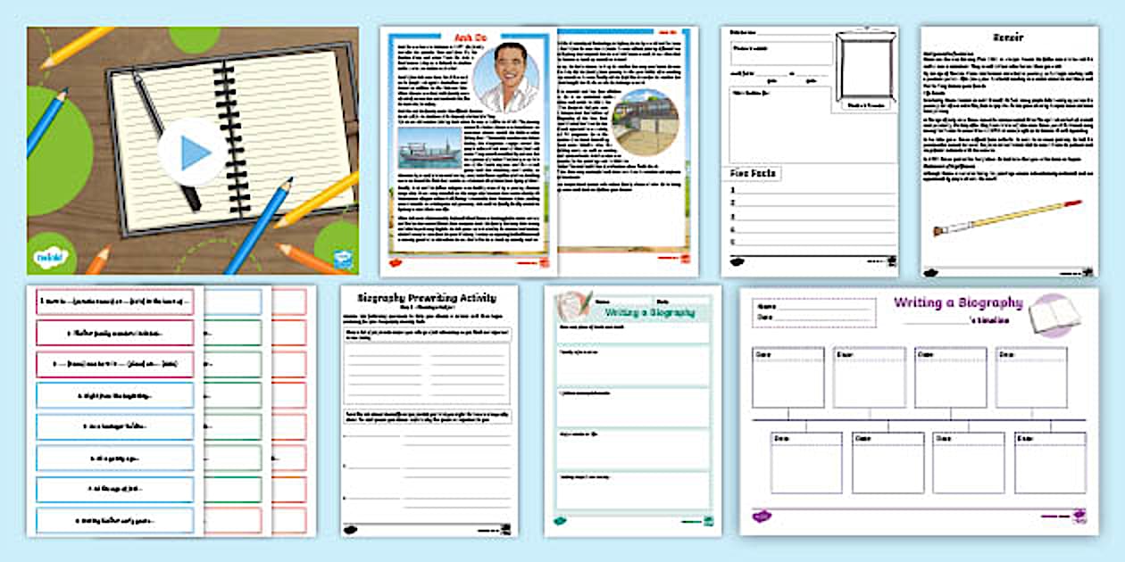 Biography Writing Resource Pack for Years 3-6 - Twinkl