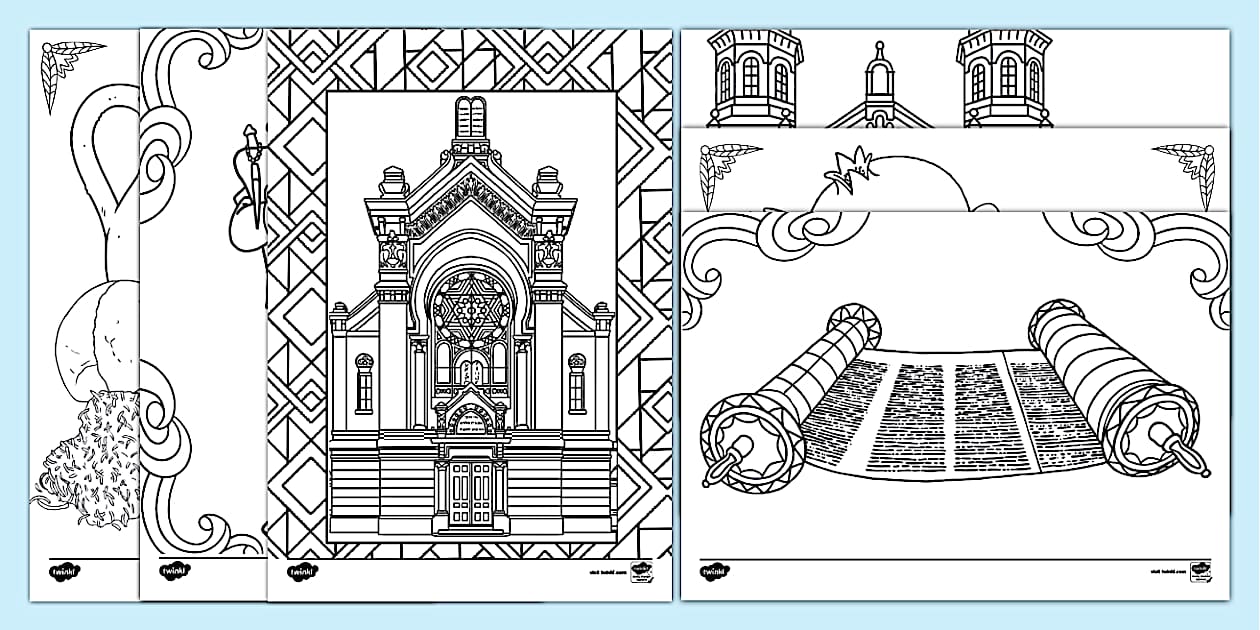 Shavuot Coloring Pages (Teacher-Made) - Twinkl