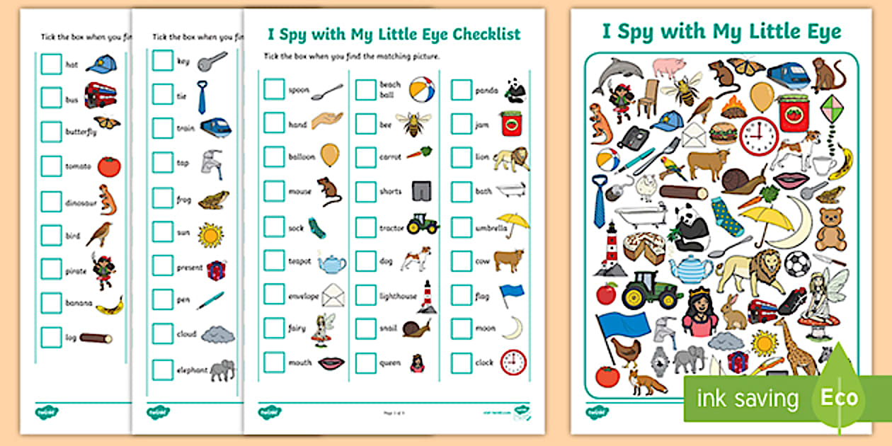 I Spy With My Little Eye Game | Kindergarten Resource