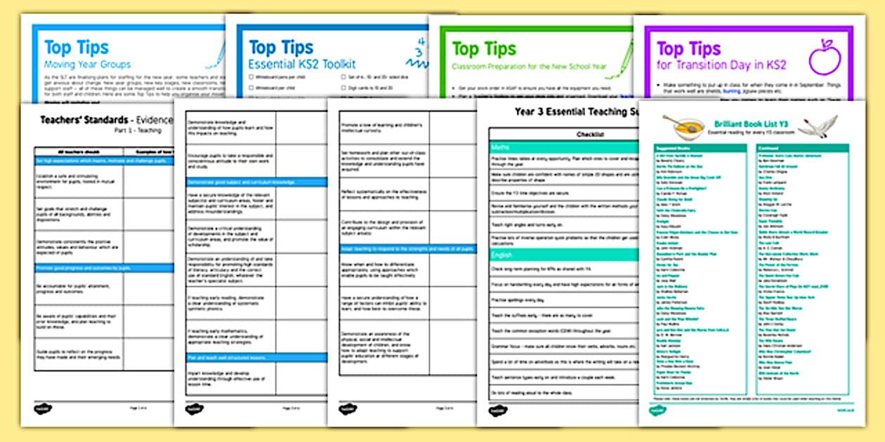 Teaching in Y3 Resource Pack - Start of Year 3 Activities
