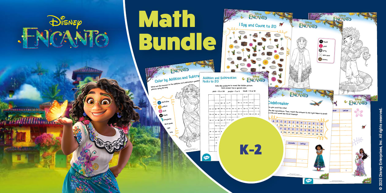 Encanto: Math Activity Pack for K-2nd Grade
