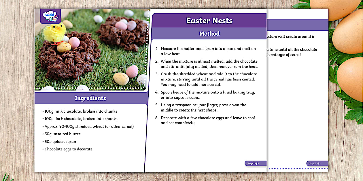 Easter Nests - Easter Treat Recipe | Twinkl Party - Twinkl