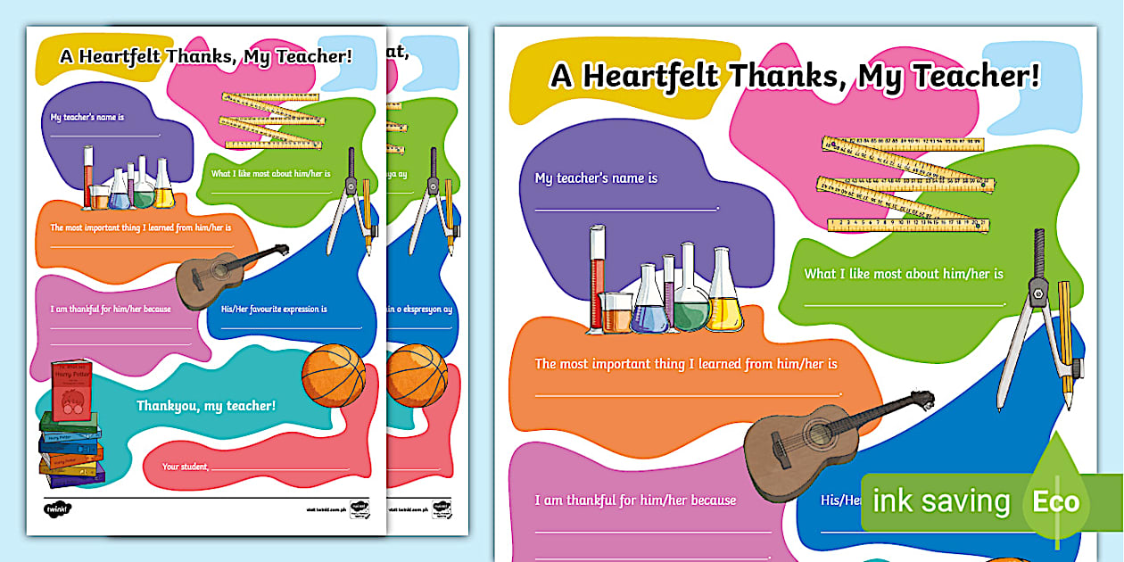 A Happy Teacher's Day Message (Elementary) | Grade 2 | Twinkl