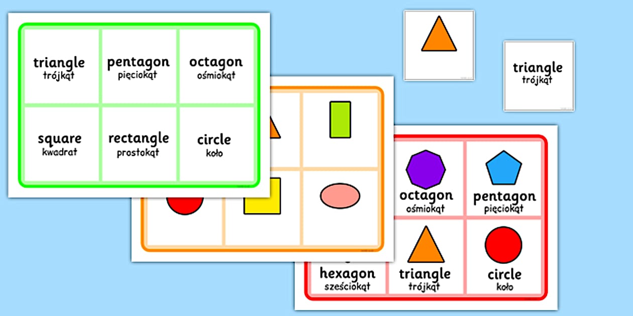 2D Shape Bingo Polish Translation (teacher made) - Twinkl