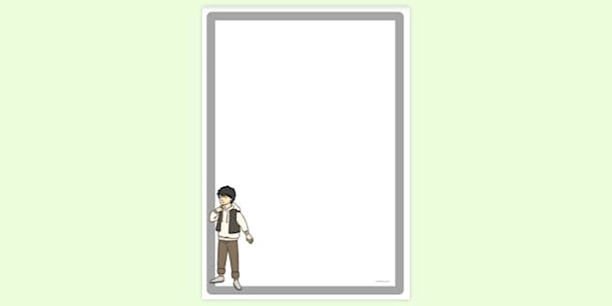 Person Pointing at Themselves Page Border | Twinkl