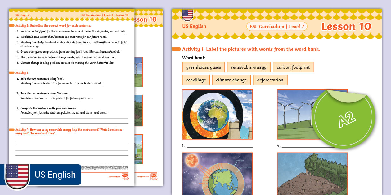 ESL Curriculum Level 7, Lesson 10 Worksheet (Lehrer gemacht)