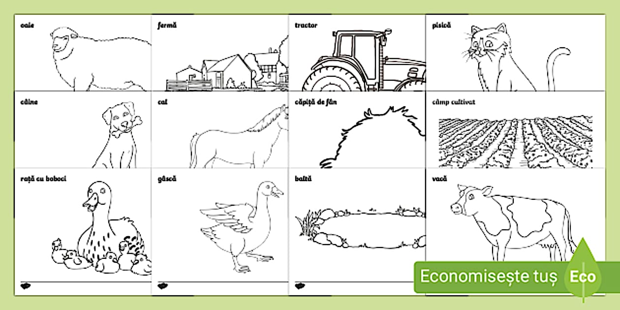 Viața la țară – desene | Pagini de colorat | Twinkl România