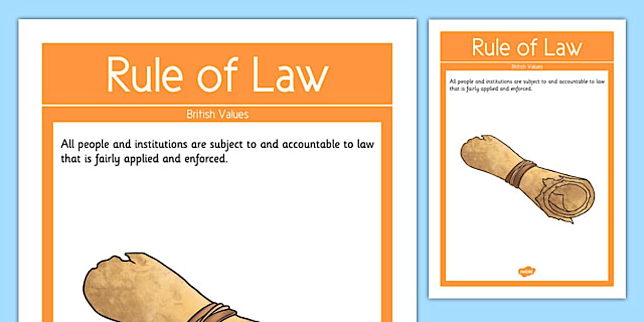 Rule of Law British Values Display Poster - Twinkl