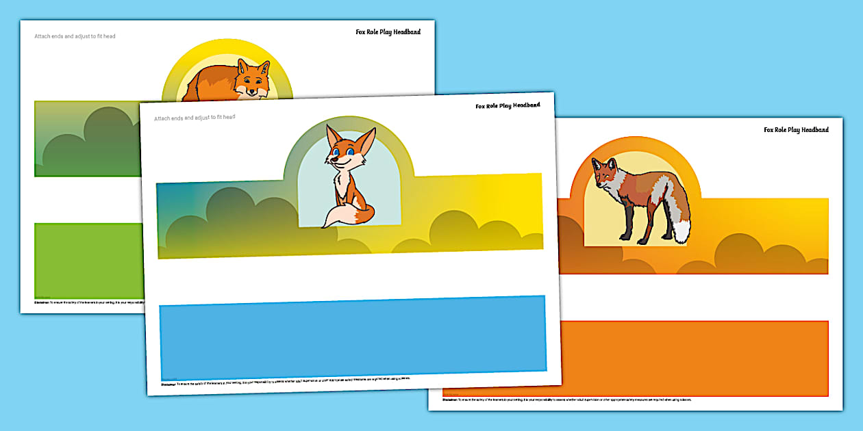 Fox Role Play Headbands (Teacher-Made) - Twinkl