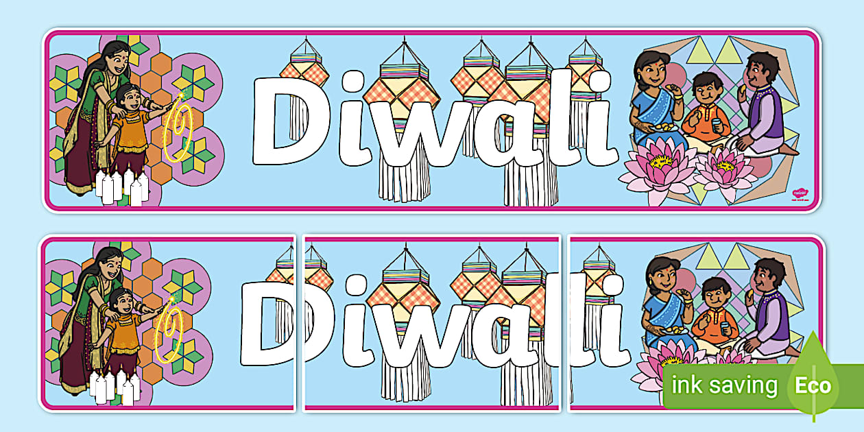 Diwali Display Banner Banner. (Teacher-Made) - Twinkl