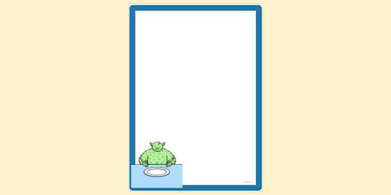 Hungry monster Page Border | Page Borders | Twinkl