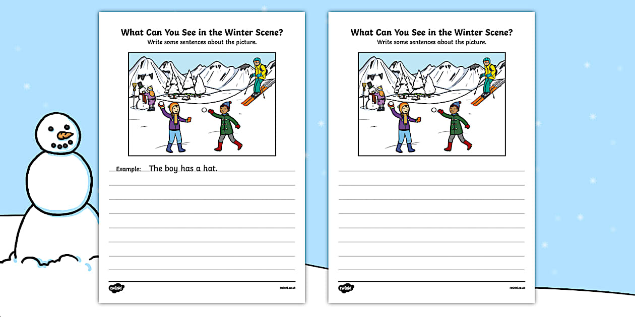 F-2 Stimulus Picture | Descriptive Writing on Winter Seasons