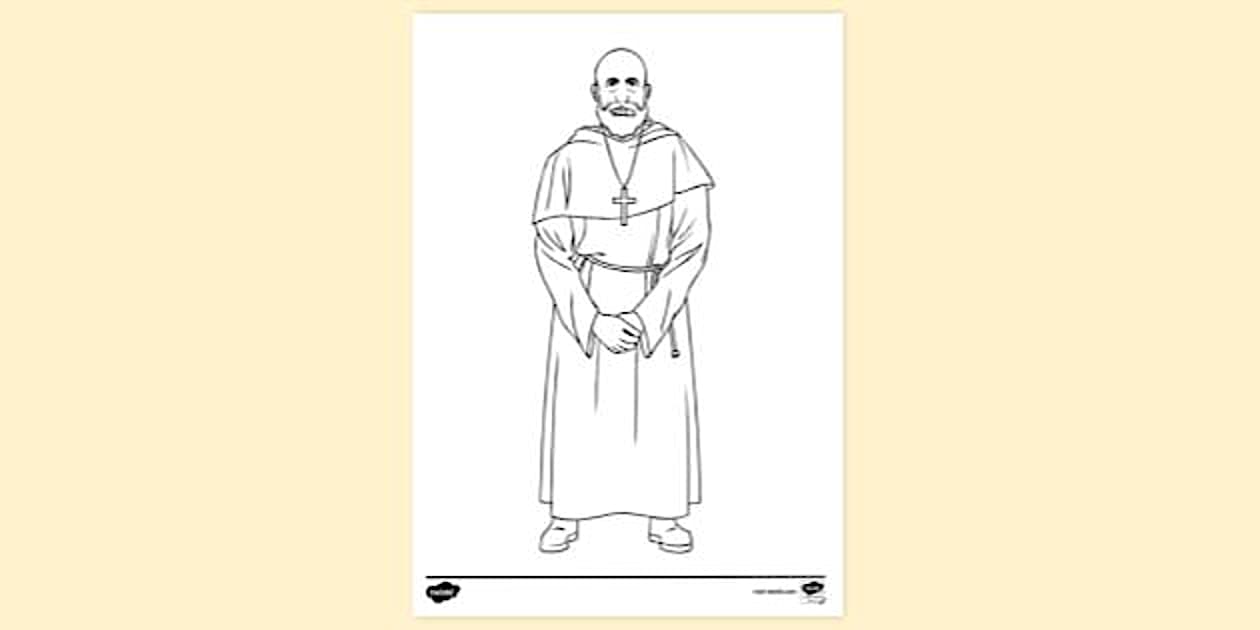 Friar Lawrence | Colouring Sheets (professor feito) - Twinkl