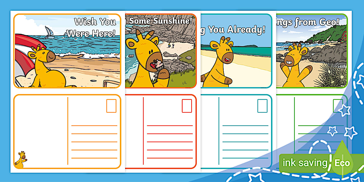 Seaside Postcards (teacher made) - Twinkl